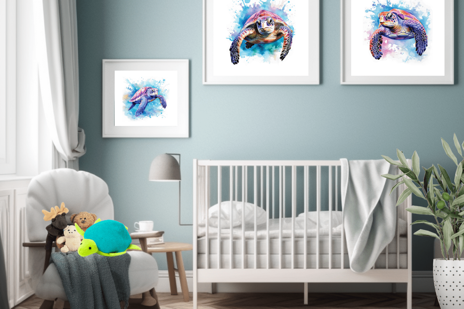 10 Adorable Sea Turtle Themed Nursery Wall Art and Decor Ideas - Basic ...
