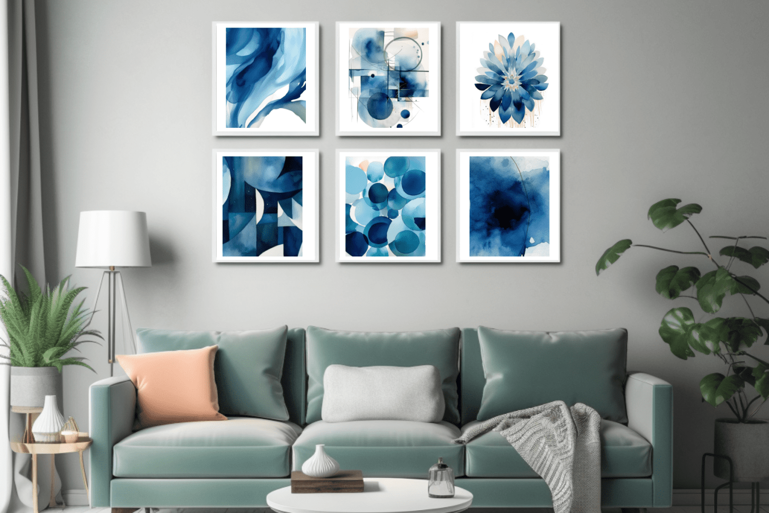 Free Printable Abstract Wall Art: Budget Modern Decor Ideas