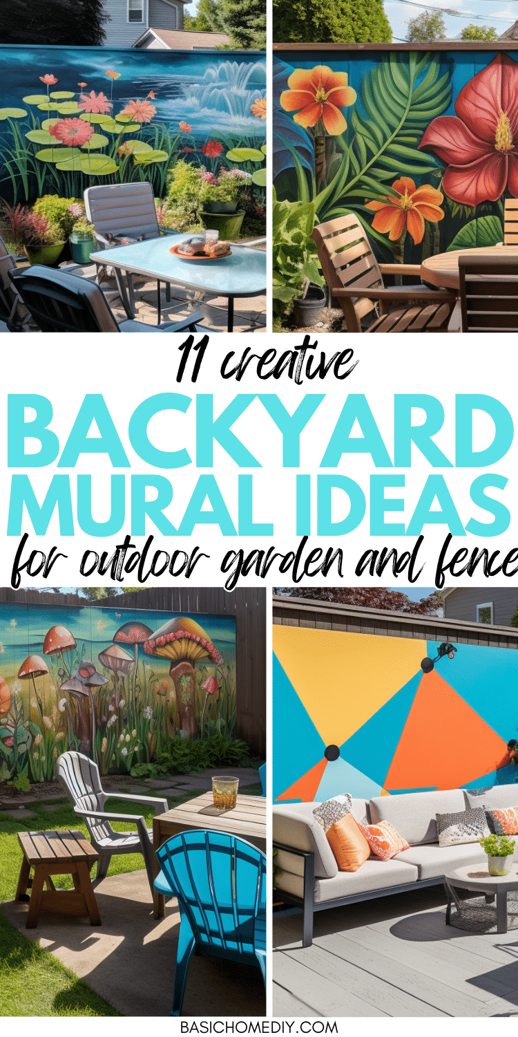 Unique Backyard Mural Ideas for Outdoor Garden and Fence - Basic Home DIY