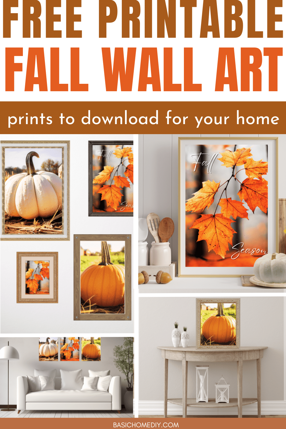 Free Printable Fall Wall Art Prints to Download for Your Home - Basic ...