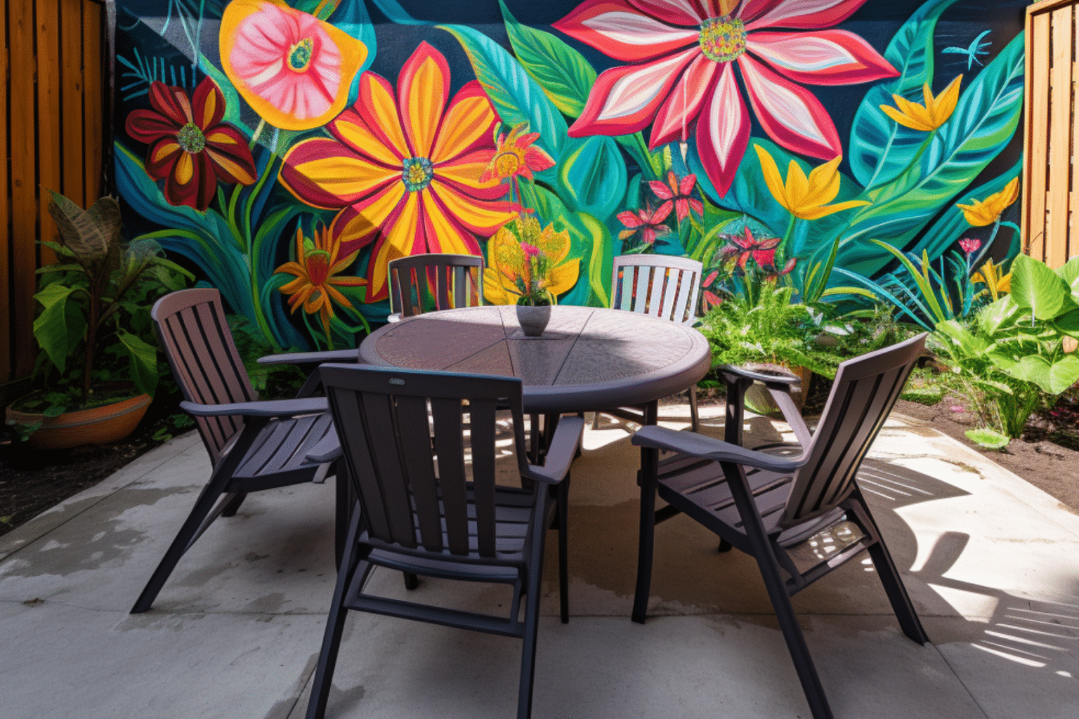 Unique Backyard Mural Ideas for Outdoor Garden and Fence - Basic Home DIY