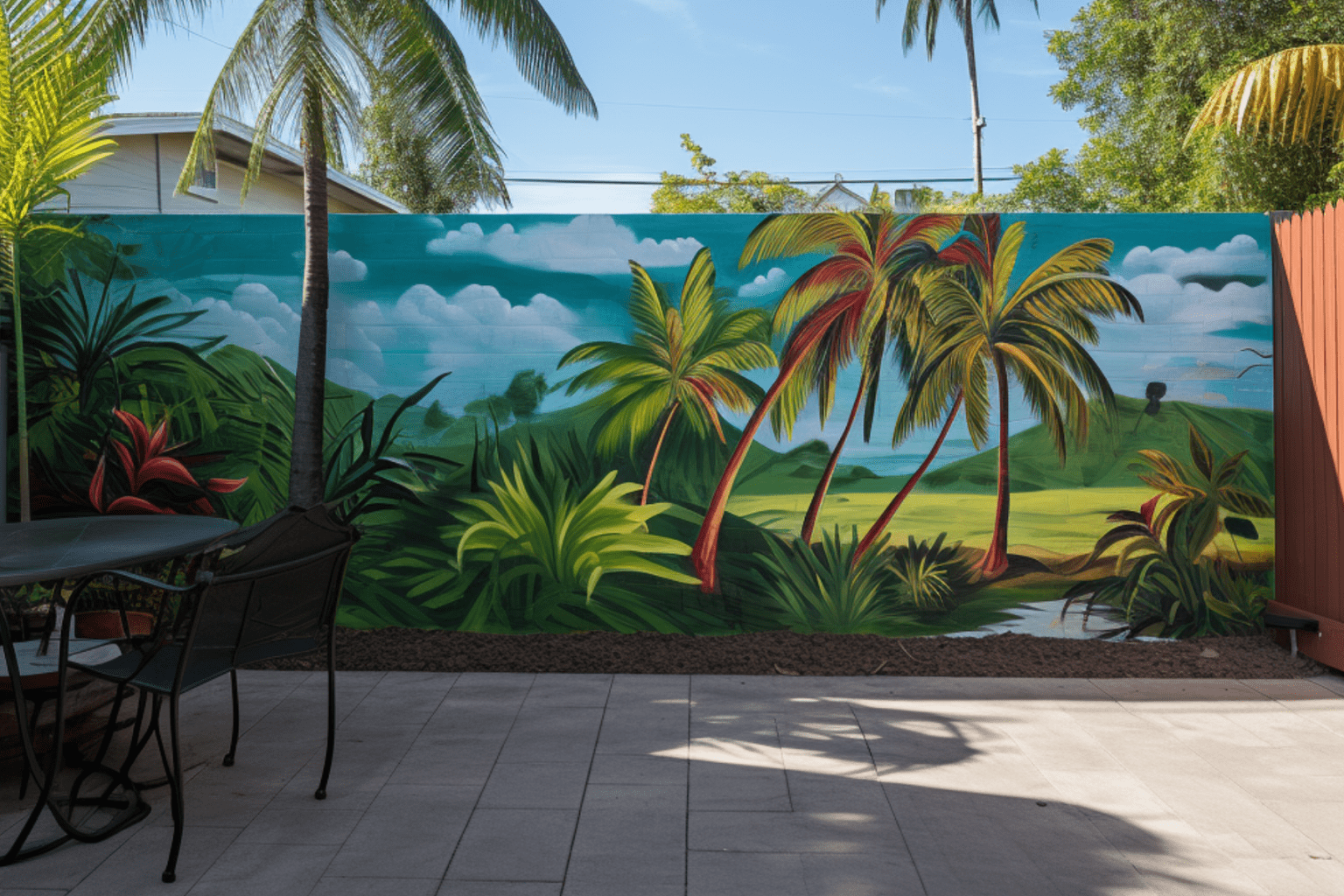Unique Backyard Mural Ideas for Outdoor Garden and Fence - Basic Home DIY