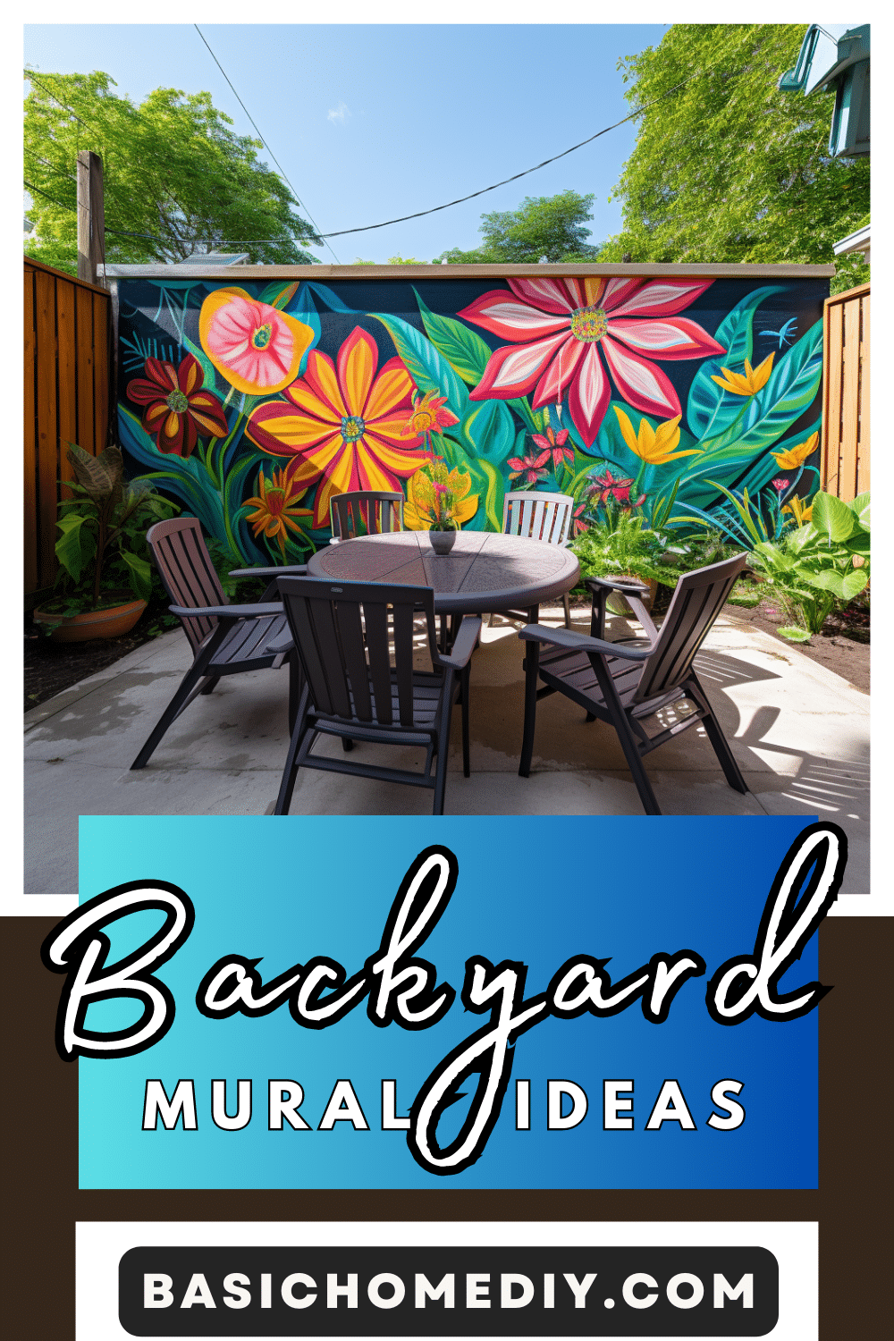 Unique Backyard Mural Ideas for Outdoor Garden and Fence - Basic Home DIY