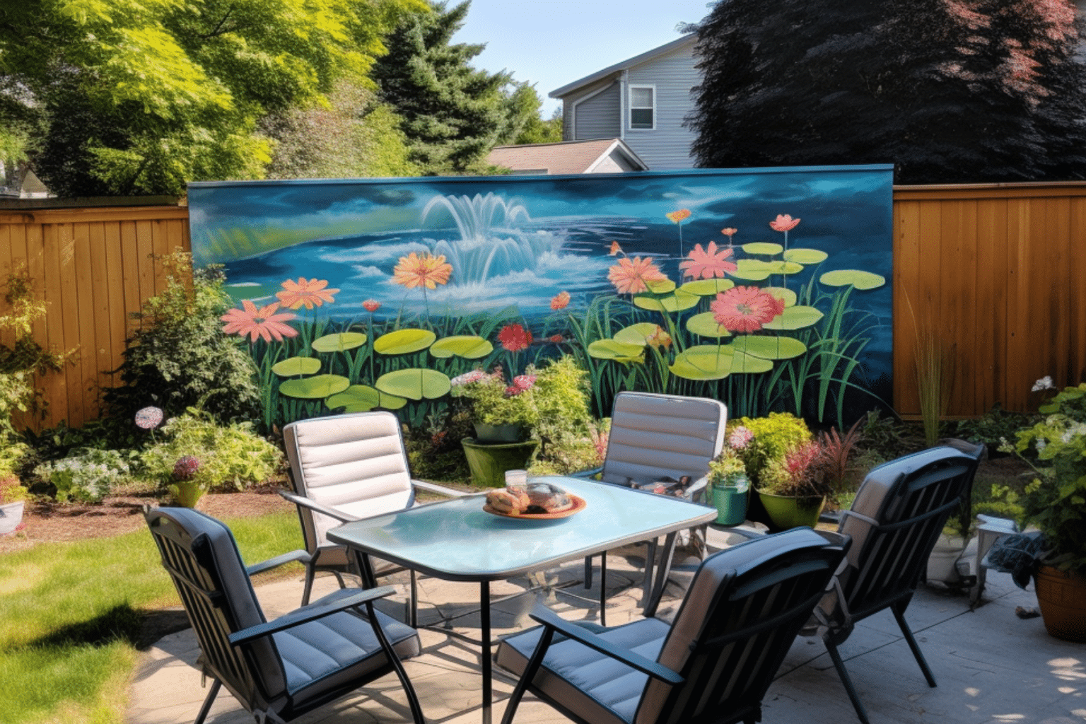 Unique Backyard Mural Ideas for Outdoor Garden and Fence - Basic Home DIY