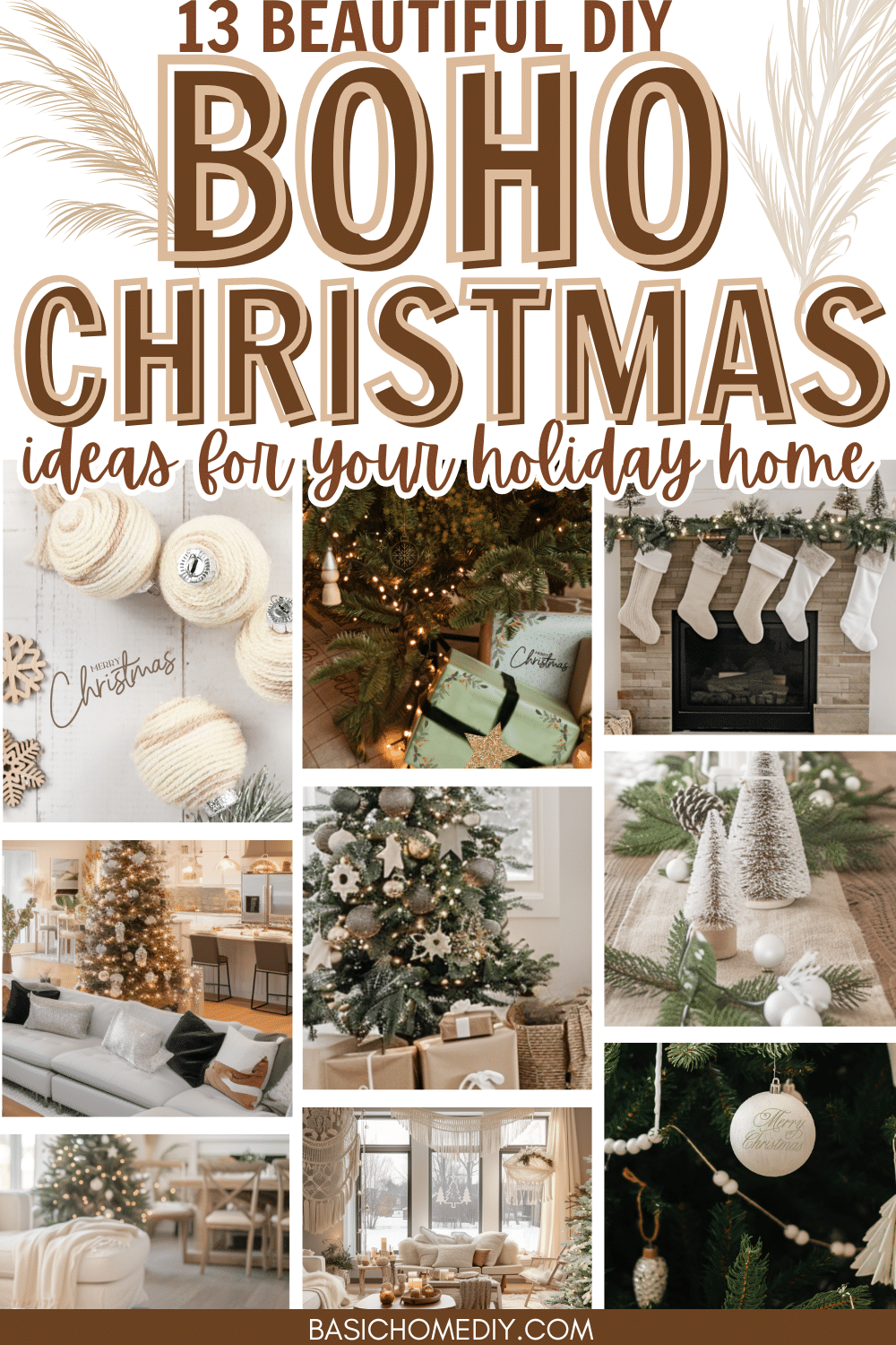 13 Beautiful DIY Boho Christmas Decor Ideas for Your Home - Basic Home DIY