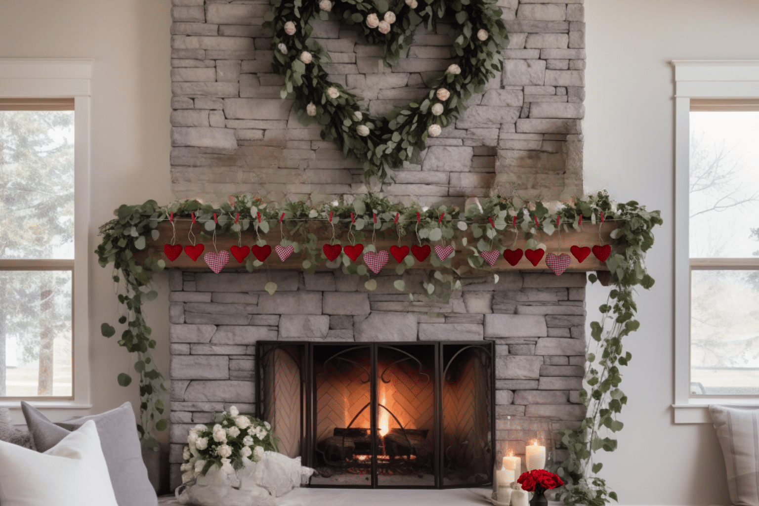 Easy Rustic Farmhouse Valentine's Day Decor Ideas - Basic Home DIY