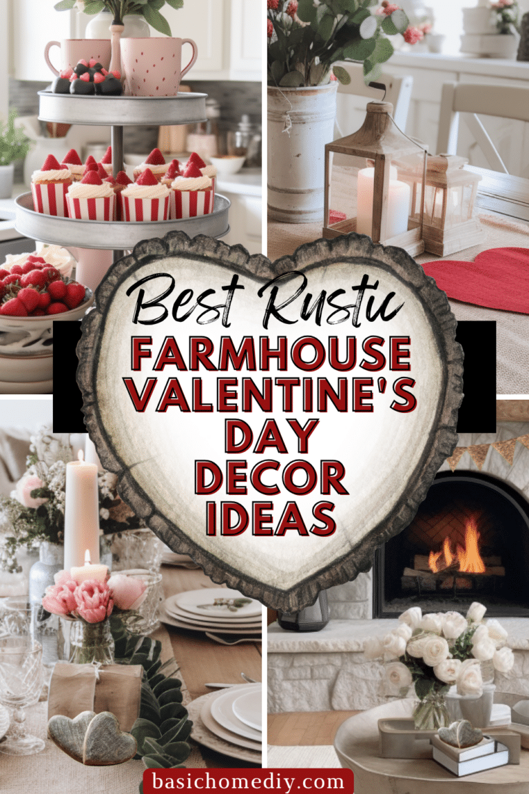 Easy Rustic Farmhouse Valentine's Day Decor Ideas - Basic Home DIY