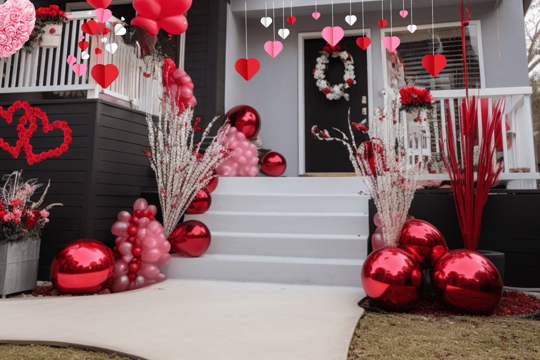 10 Easy Outdoor Valentine's Day Decor Ideas for Porch and Yard - Basic ...