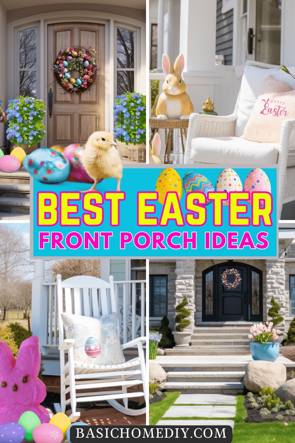 16 Best Easter Front Porch Decor Ideas to Celebrate the Season - Basic ...
