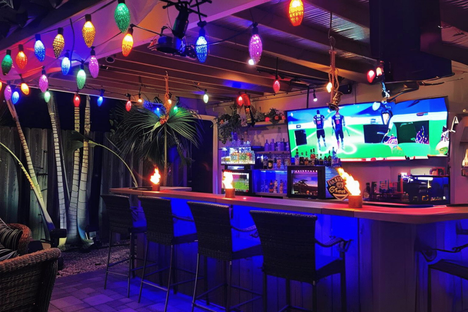 11 Ultimate Outdoor Backyard Sports Bar Ideas for Your Home - Basic ...