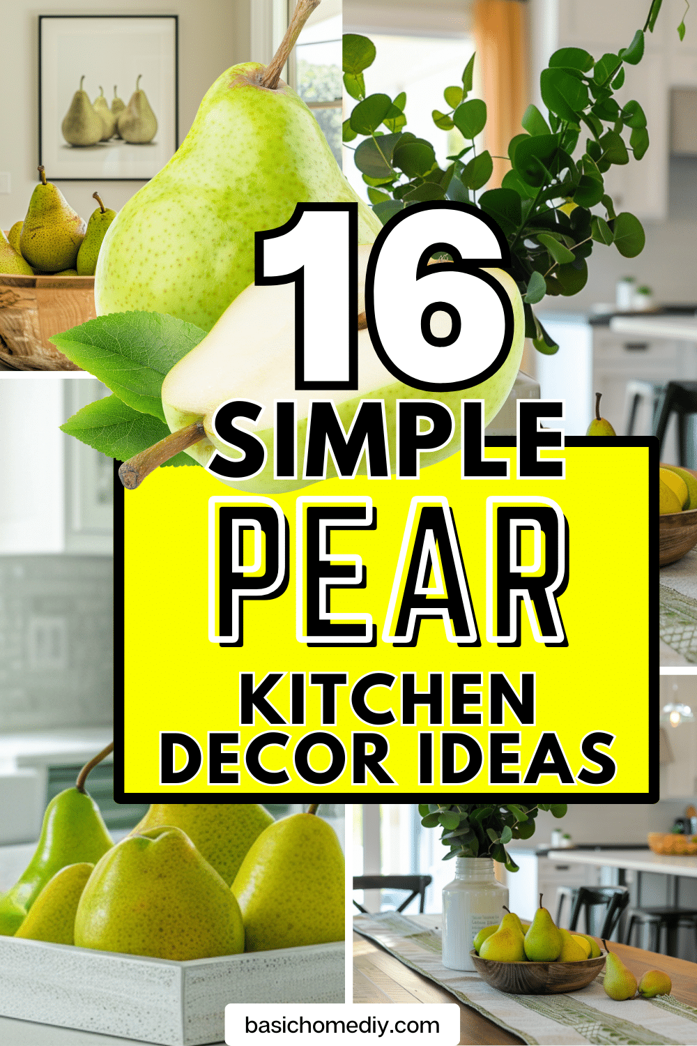 16 Gorgeous Pear Kitchen Decor Ideas That You'll Love - Basic Home DIY