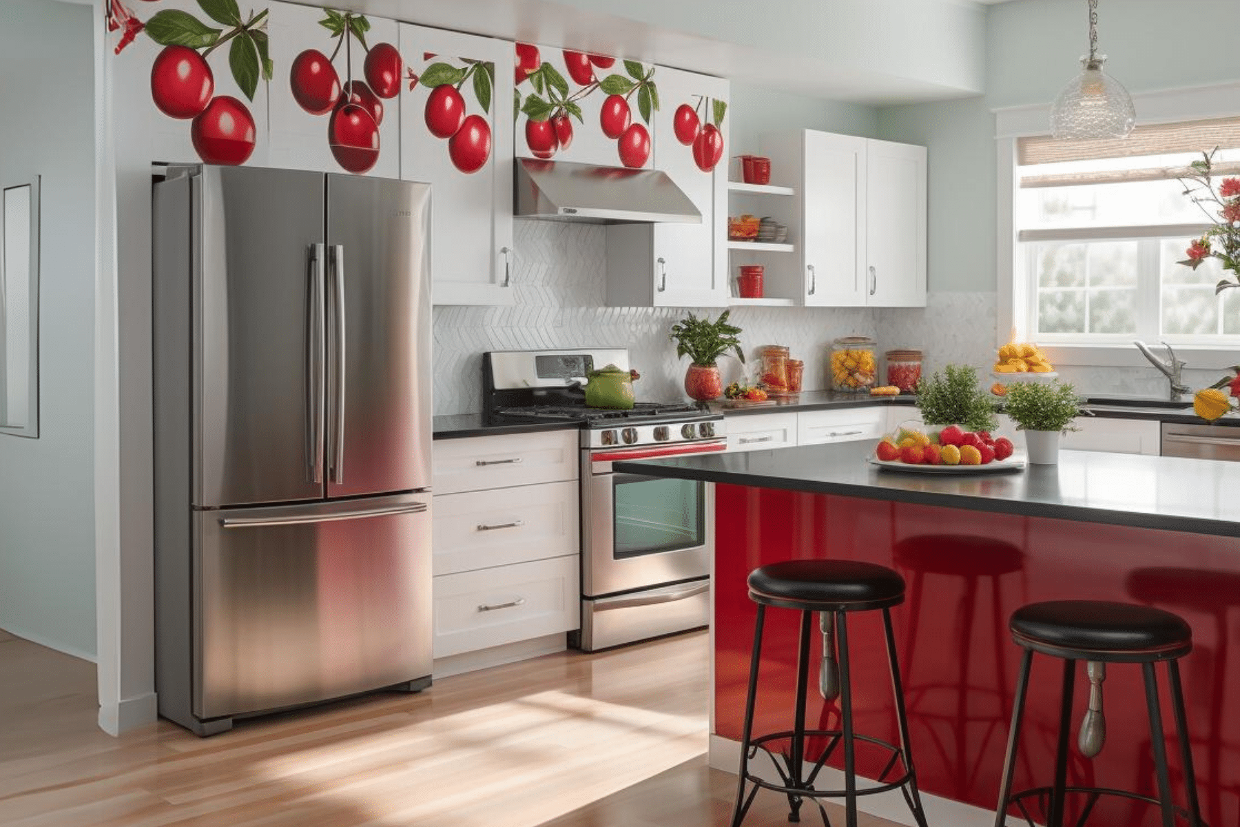 23 Fresh Cherry Themed Kitchen Decor Ideas That You've Got To Try ...