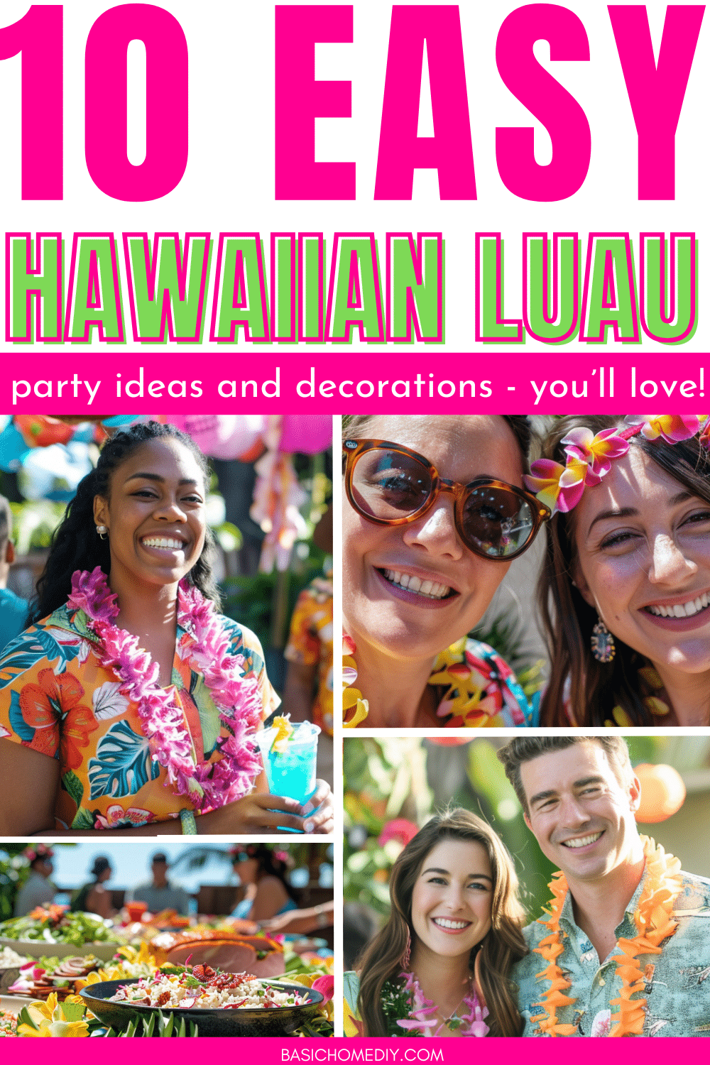 Easy Hawaiian Luau Party Ideas and Decorations - Basic Home DIY
