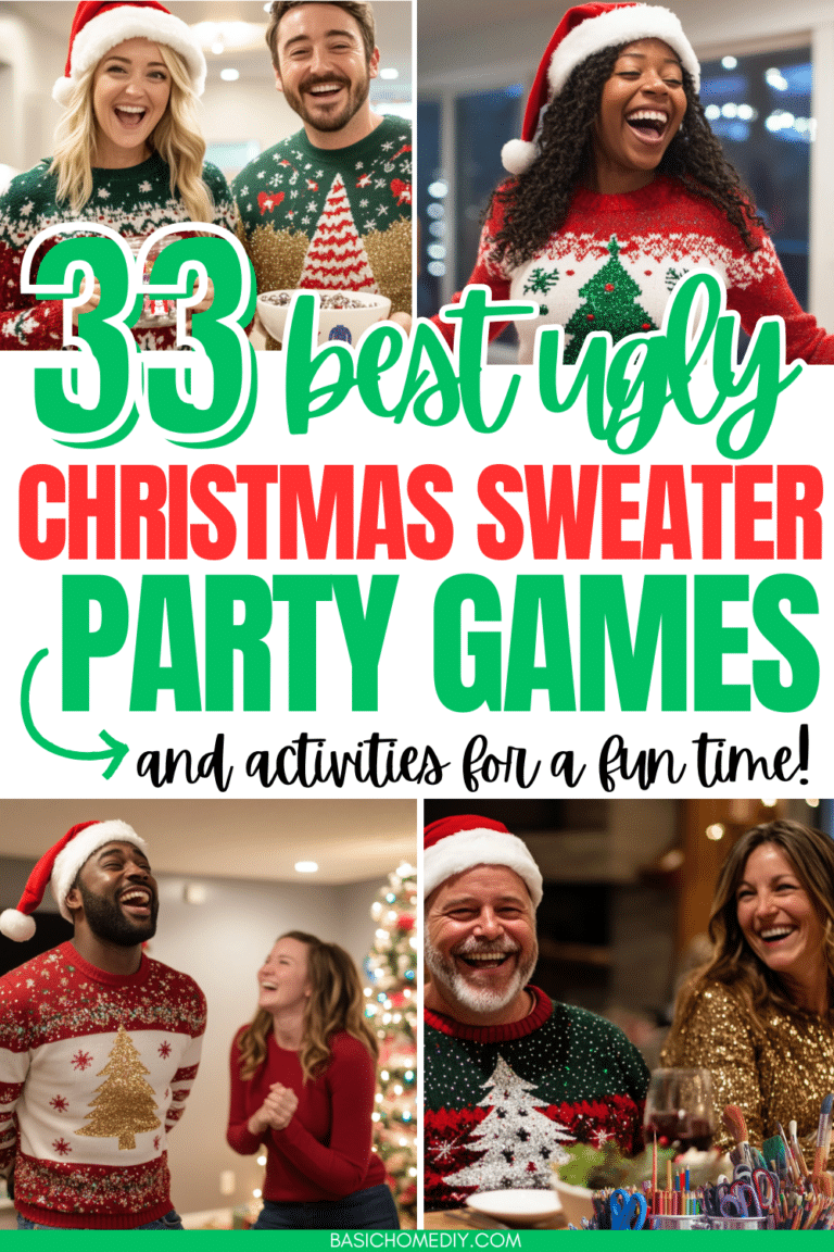 33 Best Ugly Christmas Sweater Party Games and Activities - Basic Home DIY