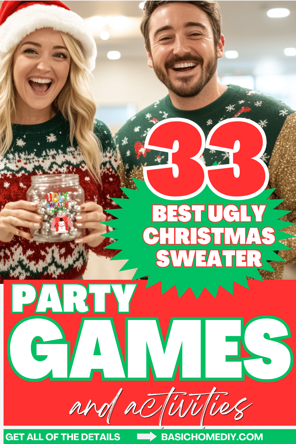33 Best Ugly Christmas Sweater Party Games and Activities - Basic Home DIY