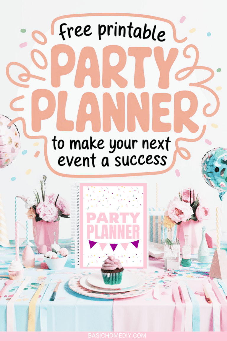 Free Printable Party Planner to Make Your Next Event a Success - Basic ...