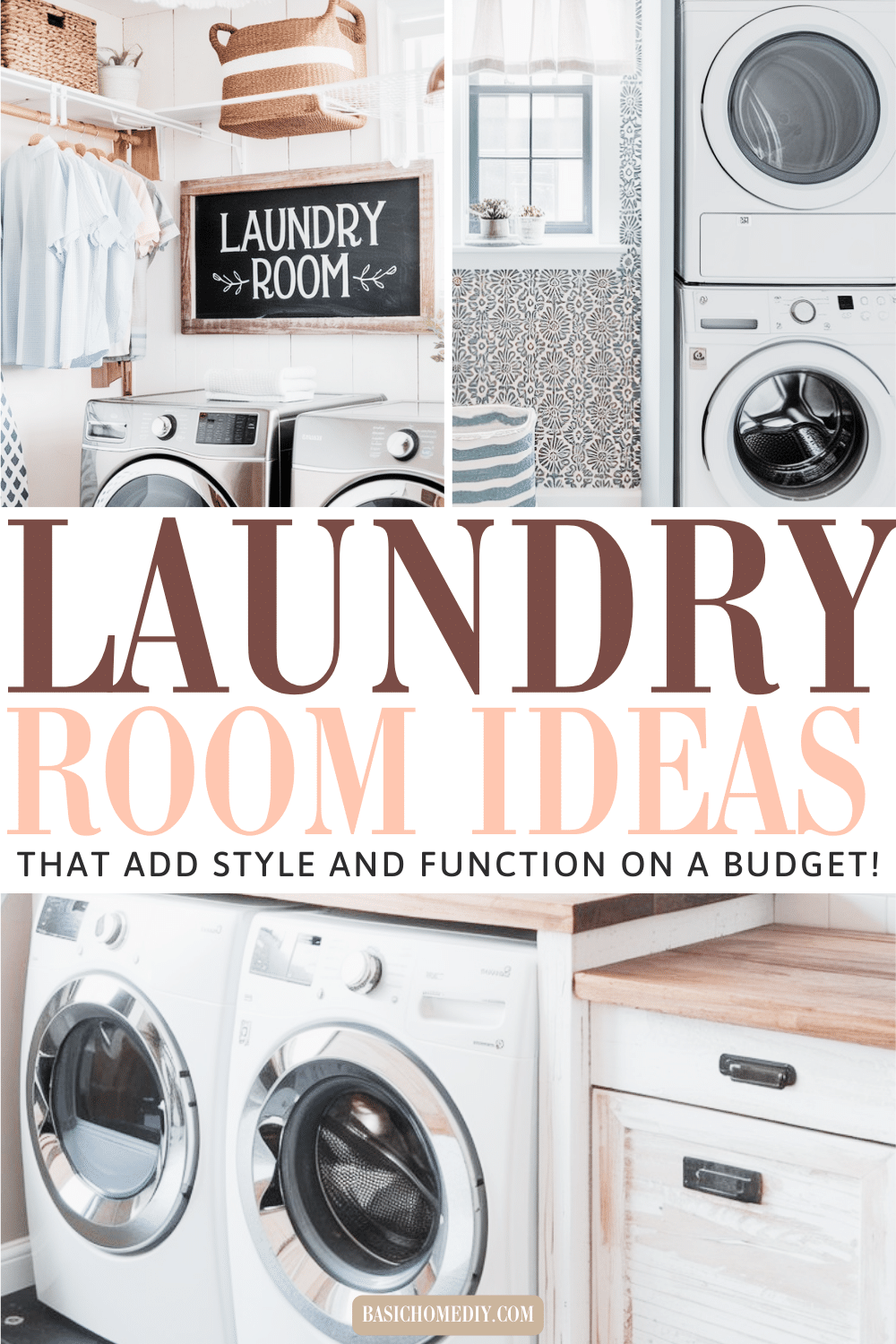 Laundry Room Ideas That Add Style and Function On a Budget - Basic Home DIY