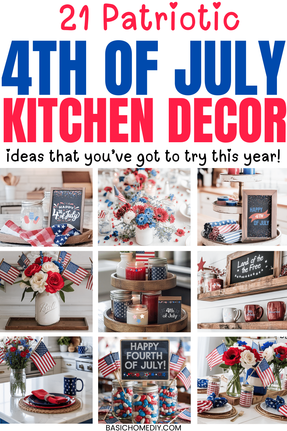 Easy Patriotic 4th of July Kitchen Decor Ideas to Try in 2026 - Basic ...